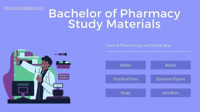B.Pharma – All Sem Free PDF Study Materials - Pharma Library