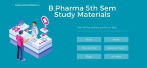 B.Pharma 5th Sem PDF Study Materials Download
